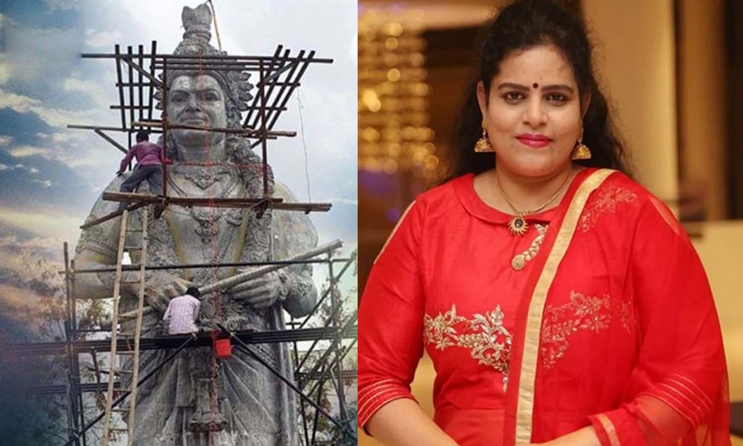 ఎన్టీఆర్ విగ్రహం పై వివాదం.. కరాటే కల్యాణి ఎంట్రీ | Actress Karate Kalyani Reacts On Setting SR ...